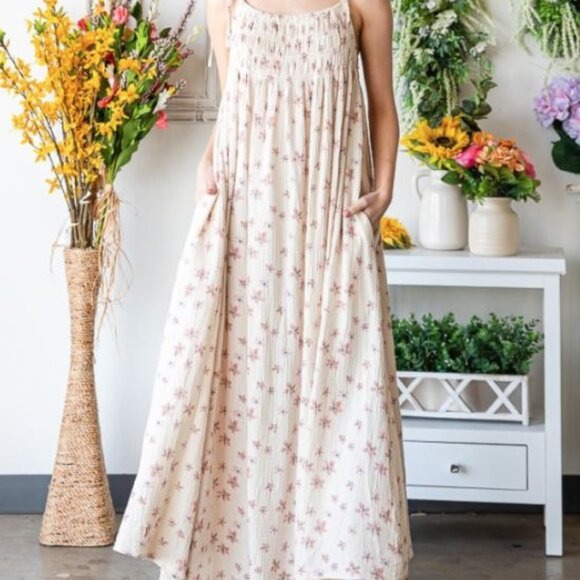 Oli & Hali | Dresses | Oli Hali Floral Tank Midi Dress | Poshmark